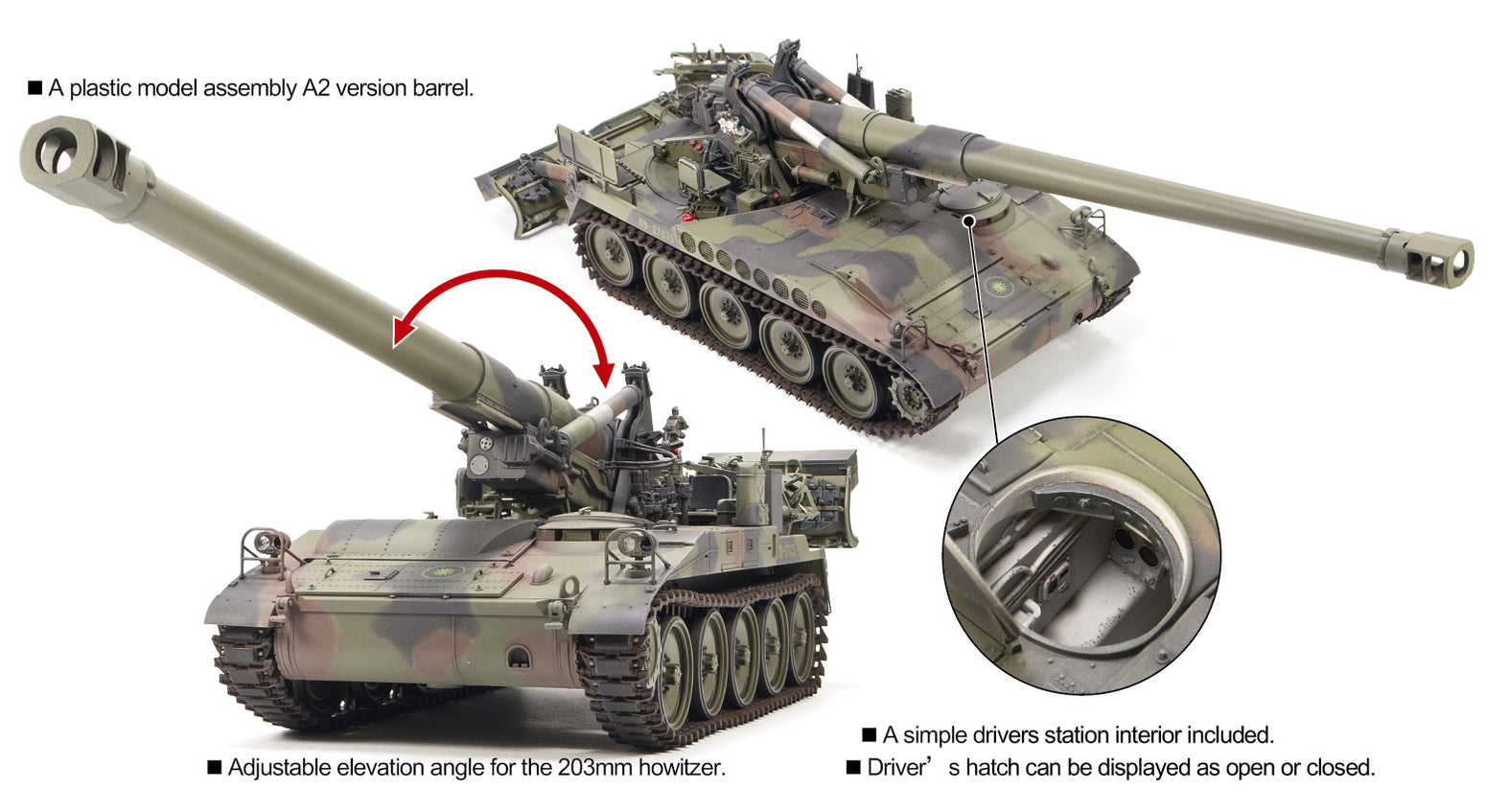 1/35 U.S. Army M110A2 Self-propelled Howitzer ROCA AFV CLUB AF35337 ...