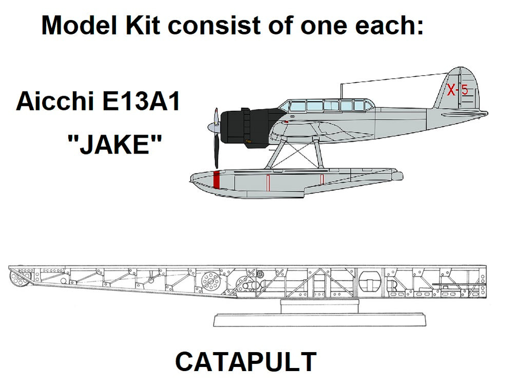 1/72 Japanese Navy Aichi E13A1 Zero (JAKE) 11 "Kimikawa Maru" w/Catapu ...