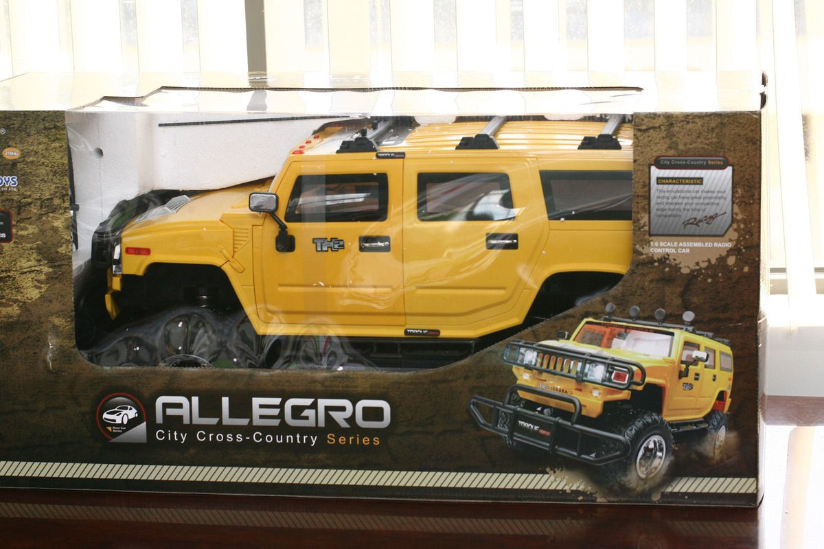 '- 1/6 YELLOW RADIO CONTROL HUMMER TRUCK SU - — Legends Toys & Hobbies